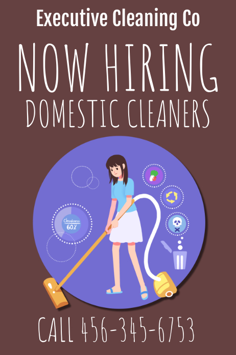 Copy of Cleaners Hiring Poster Template | PosterMyWall