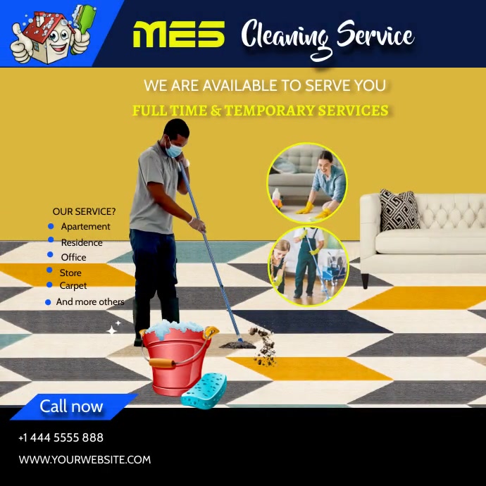 cleaning and maintenace service poster Template | PosterMyWall