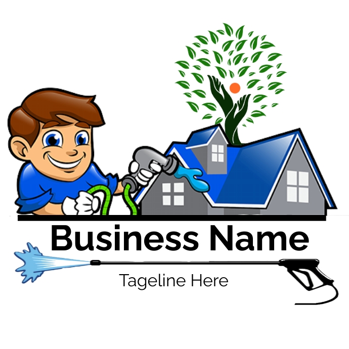 Cleaning cartoon logo Template | PosterMyWall