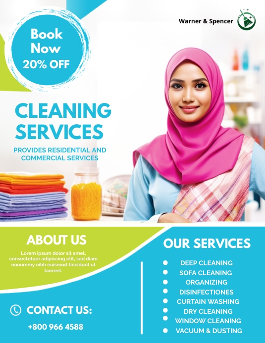 Plantilla de Cleaning Flyer | PosterMyWall