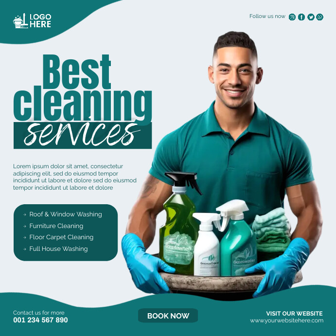 CLEANING POSTER DESIGN Template | PosterMyWall