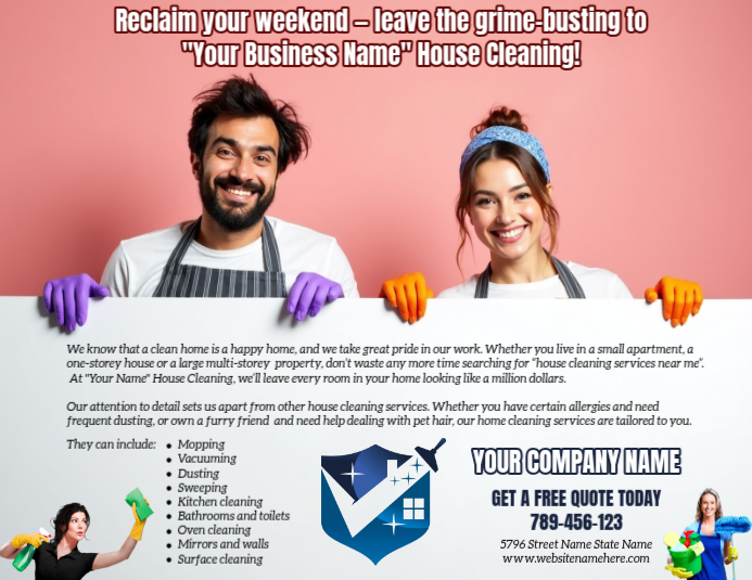 House Cleaning Services Flyers Template | PosterMyWall