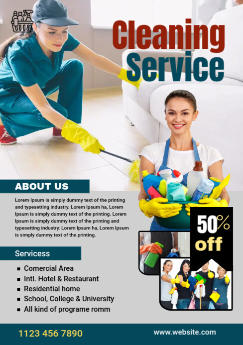 Cleaning Service Ad Template Modelo | PosterMyWall
