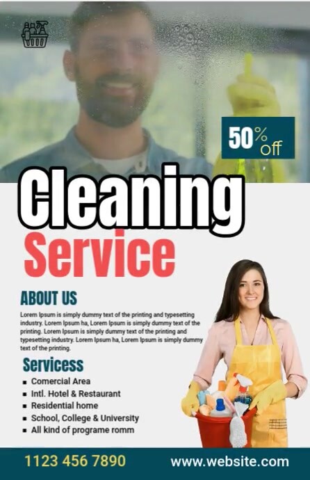 Copy of Cleaning Service Ad Template | PosterMyWall
