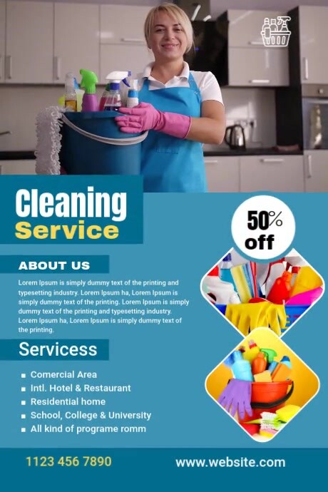 Cleaning Service Ad Template | PosterMyWall