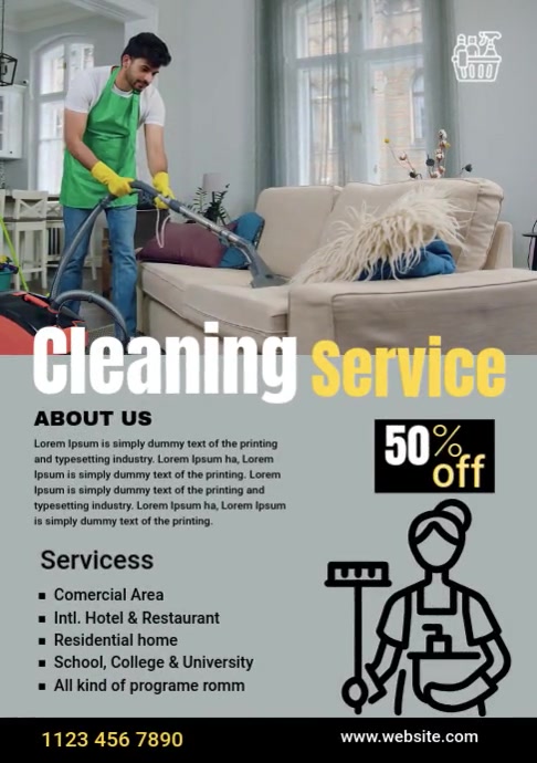 Copy of Cleaning Service Ad Template | PosterMyWall