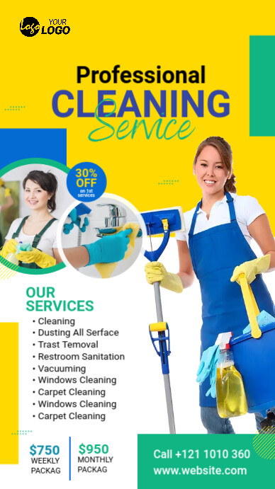 Plantilla de Cleaning Service Ad Template | PosterMyWall
