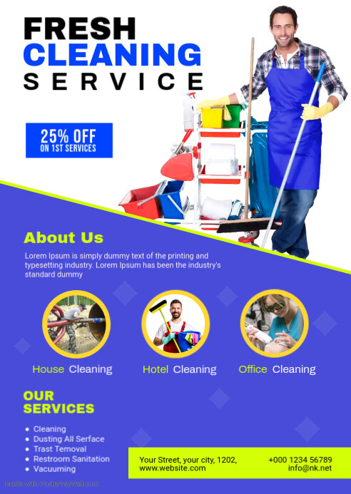 cleaning service Template | PosterMyWall
