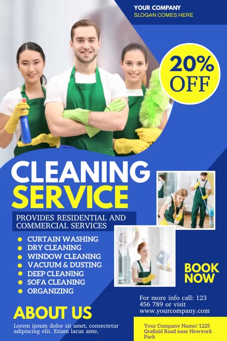 cleaning service digital display Template | PosterMyWall