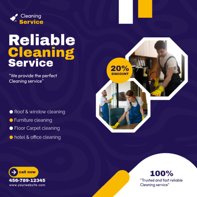 Cleaning service flyer template | PosterMyWall