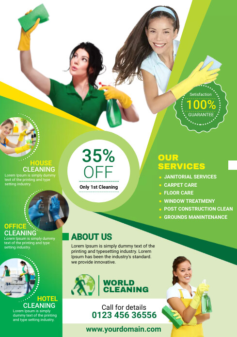 Modèle Cleaning Service Flyer Template | PosterMyWall