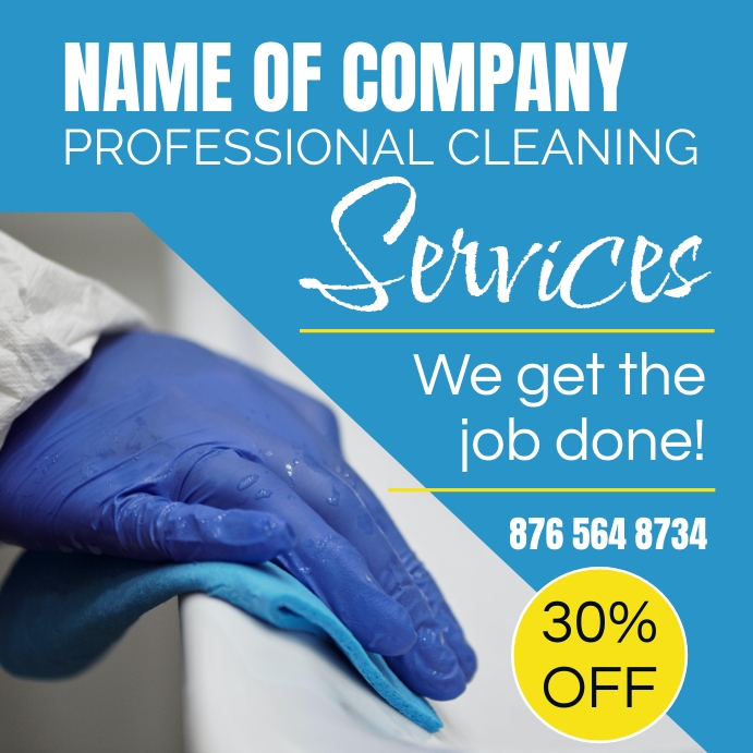 Cleaning Service IG Post Template | PosterMyWall