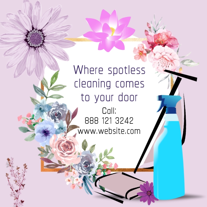 Cleaning Service IG Post Template | PosterMyWall