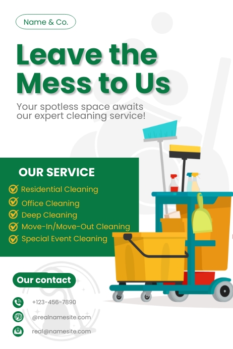 Cleaning Service Poster Template | PosterMyWall