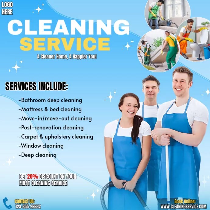cleaning service poster Template | PosterMyWall