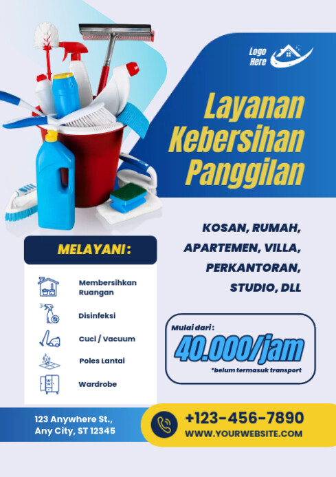 Modèle cleaning service template | PosterMyWall