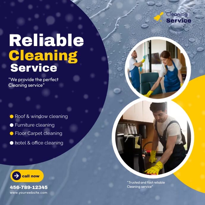 Modèle Cleaning service video flyer template | PosterMyWall
