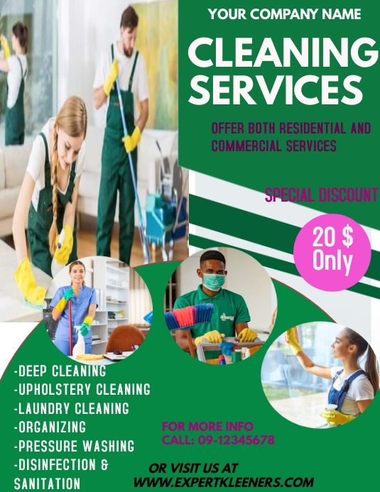 Copy of CLEANING SERVICES AD | PosterMyWall