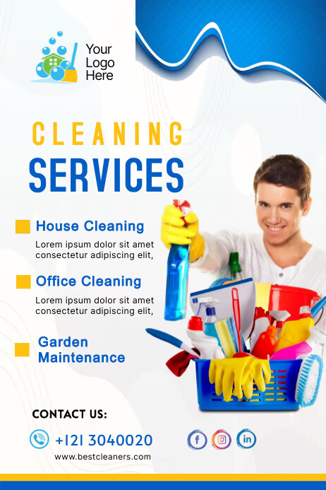 Cleaning Services Banner Poster Template | PosterMyWall