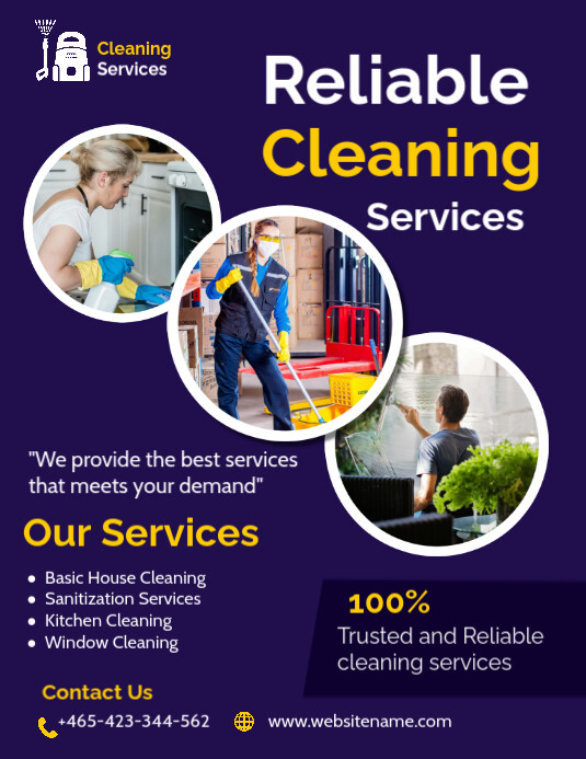 Cleaning services flyer Template | PosterMyWall