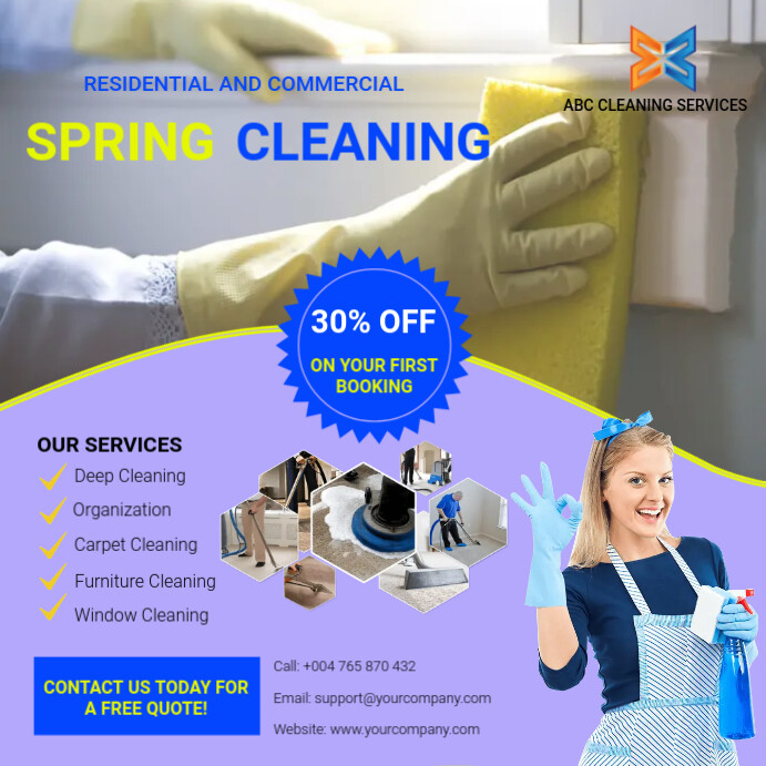 Modèle Cleaning Services Flyer Design Template | PosterMyWall