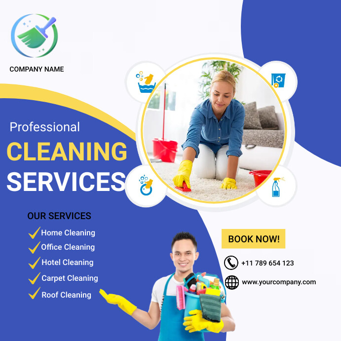 Cleaning Services Flyer Design Template | PosterMyWall