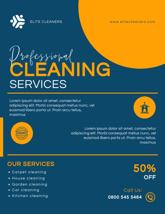 Cleaning services flyer Template | PosterMyWall