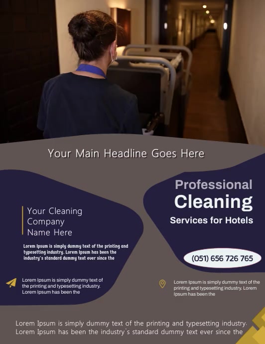 Cleaning Services for hotels Template | PosterMyWall