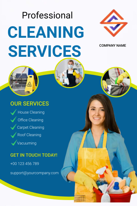 Cleaning Services Poster Design Template | PosterMyWall