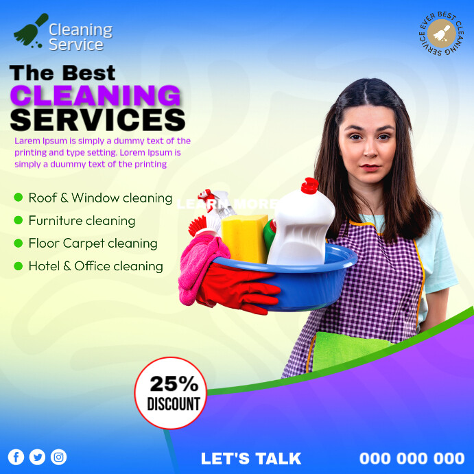 Copy of Cleaning Services Template | PosterMyWall
