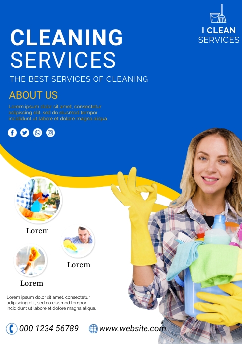Plantilla de CLEANING SERVICES TEMPLATE | PosterMyWall