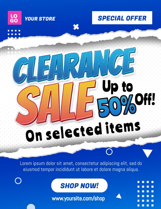 Clearance Sale Flyer Template | PosterMyWall