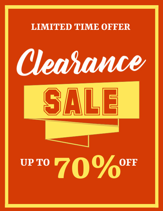 Clearance sale pamflet Template | PosterMyWall