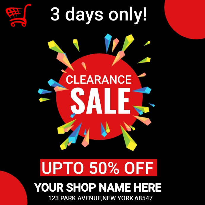 Clearance sale poster Template | PosterMyWall
