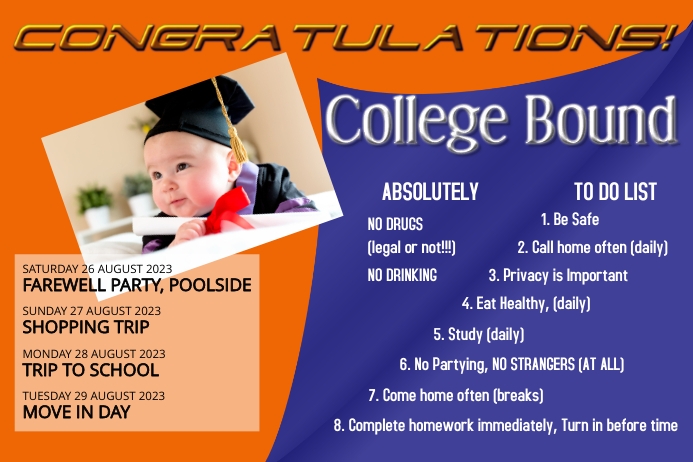 Clemson Tigers University Card Template | PosterMyWall