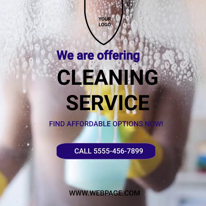 Clening service video Template | PosterMyWall