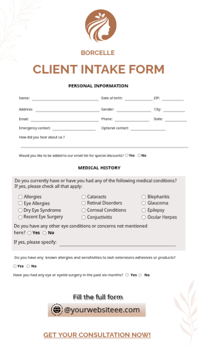 Client Intake Form Instagram Post Template | PosterMyWall