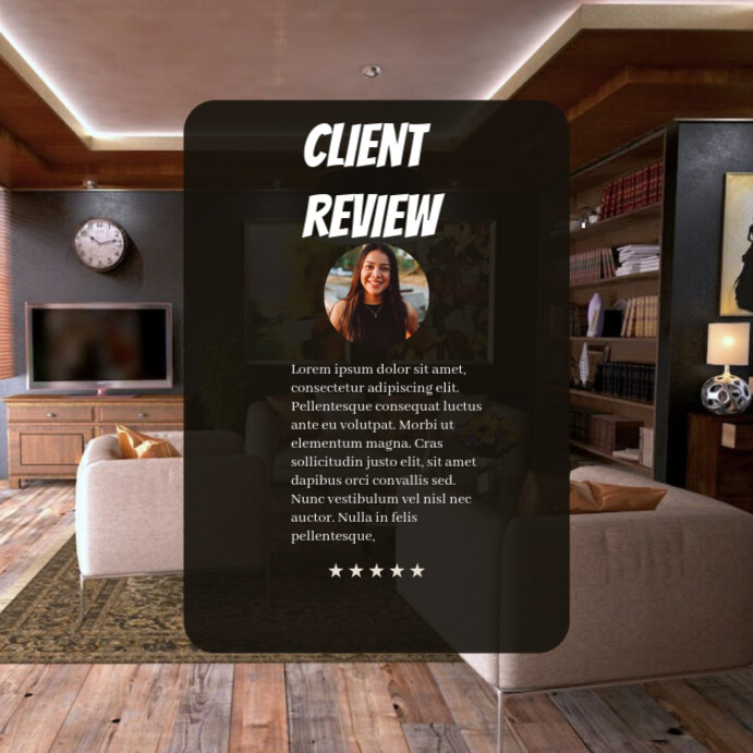 Client Review Instagram Post Template | PosterMyWall