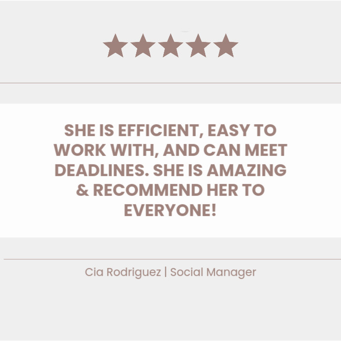 Client Review Instagram Post Template | PosterMyWall