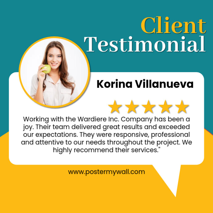 Copy of client review template | PosterMyWall