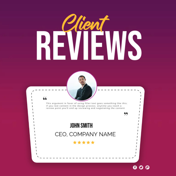 Client Reviews Template | PosterMyWall