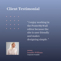 Client testimonial Template | PosterMyWall