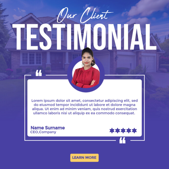 client testimonial template Modelo | PosterMyWall