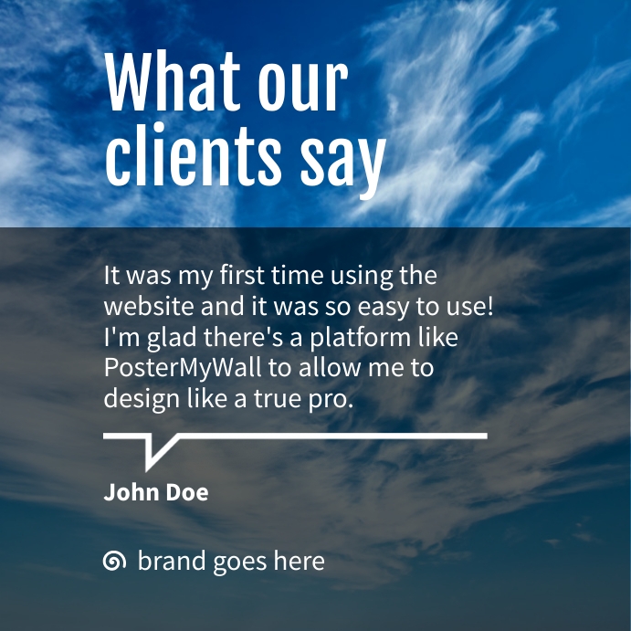 client testimonials | PosterMyWall