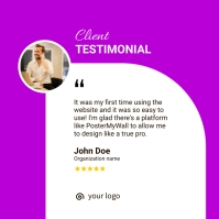 Client testimonials. Round avatar Template | PosterMyWall