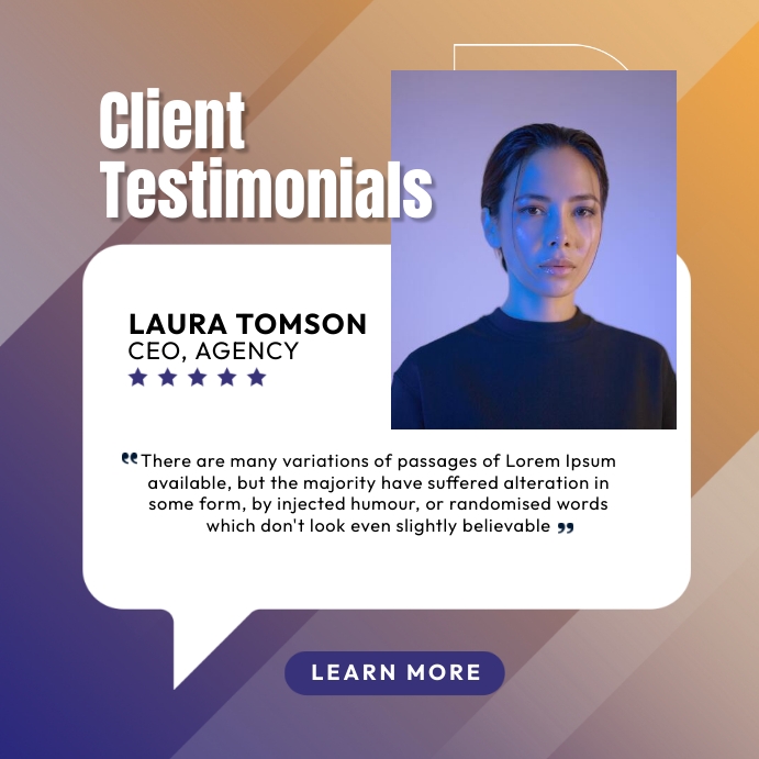 Clients Testimonials Ads Template | PosterMyWall