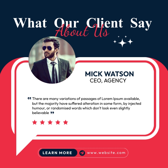 Plantilla de Clients Testimony Ads | PosterMyWall