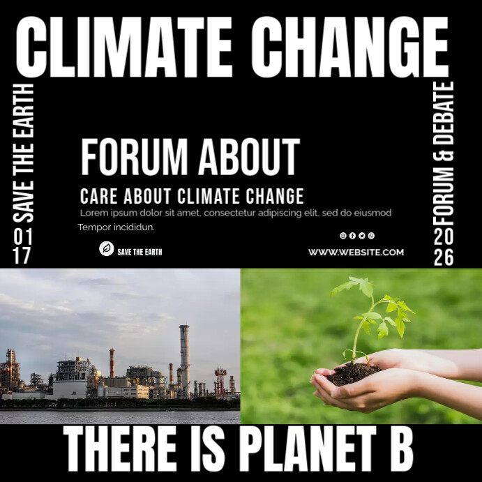 Climate Change Forum Template | PosterMyWall