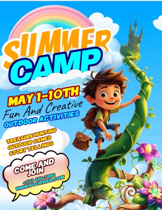 Climb Into Summer: Outdoor Adventure Camp Template | PosterMyWall