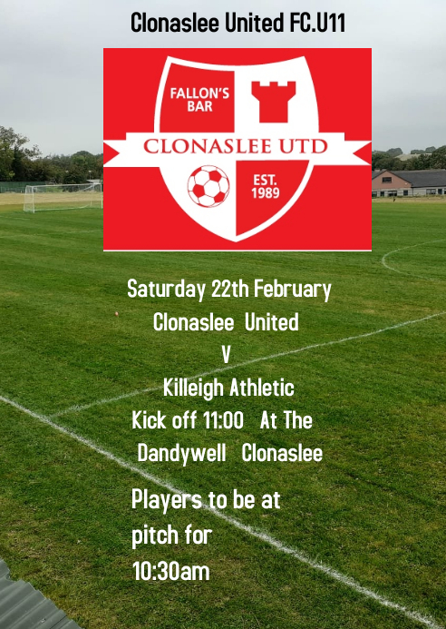 Clonaslee United FC Template | PosterMyWall